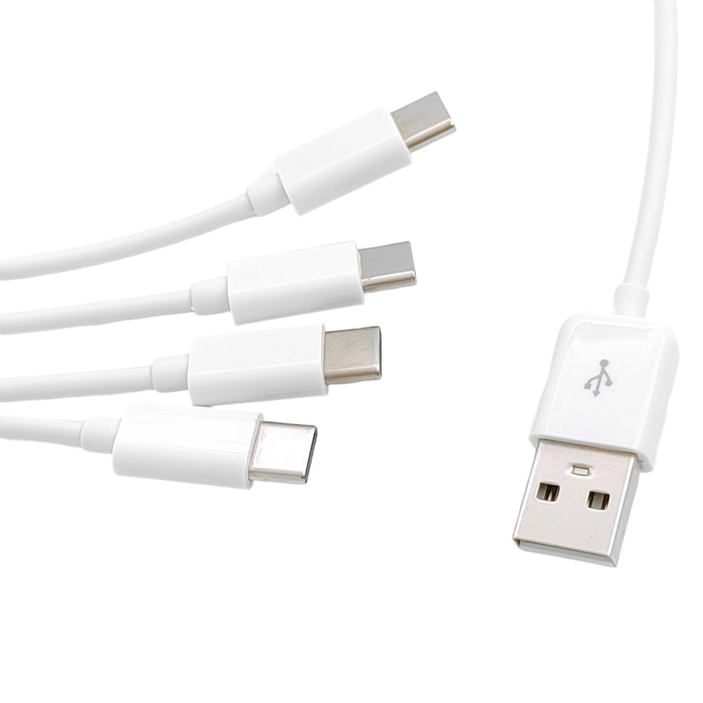 USB C Charging Cable with 4 Port Designing, USB to USB Type C Power ...