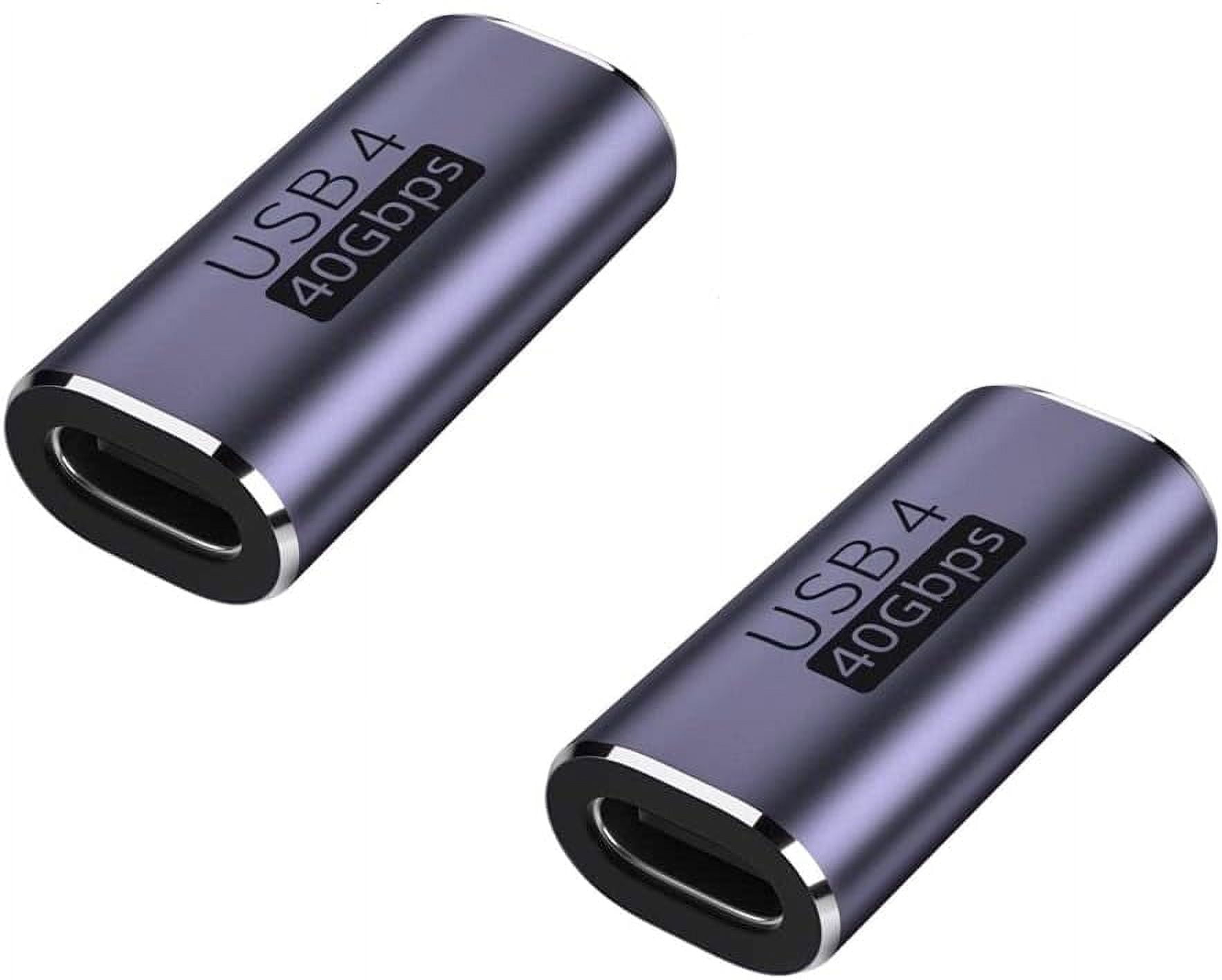 USB C Coupler Adapter 40Gbps [2-Pack] USB Type-C Angled USB-C Female to ...