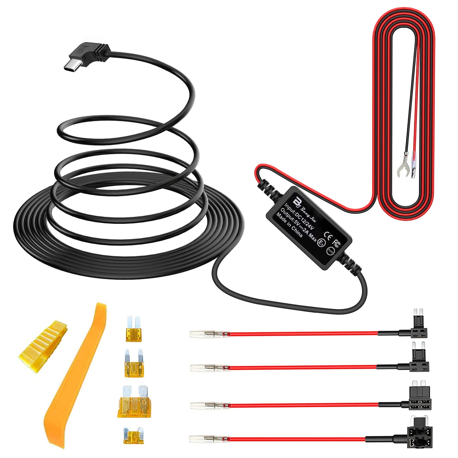 USB C Dash Cam Hardwire Kit,USB C hardwire kit for Dash Camera,Bangjia ...