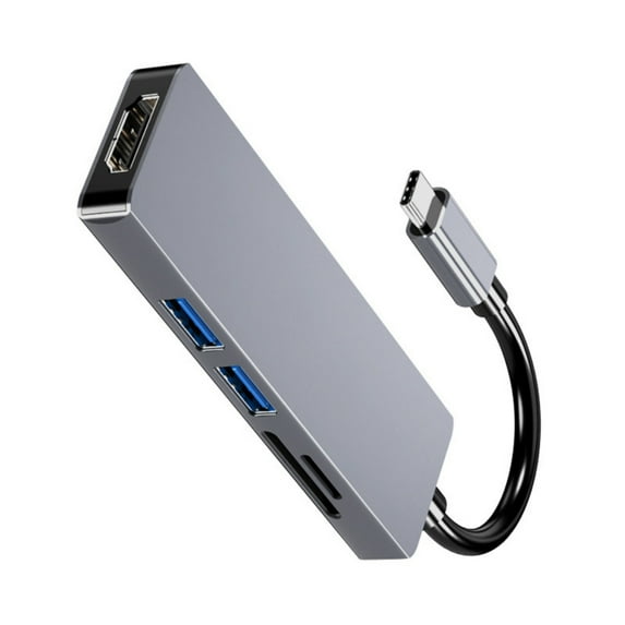 USB C Digital Multiport Adapter Dongle 5 in 1 USB C Splitter USB C ...