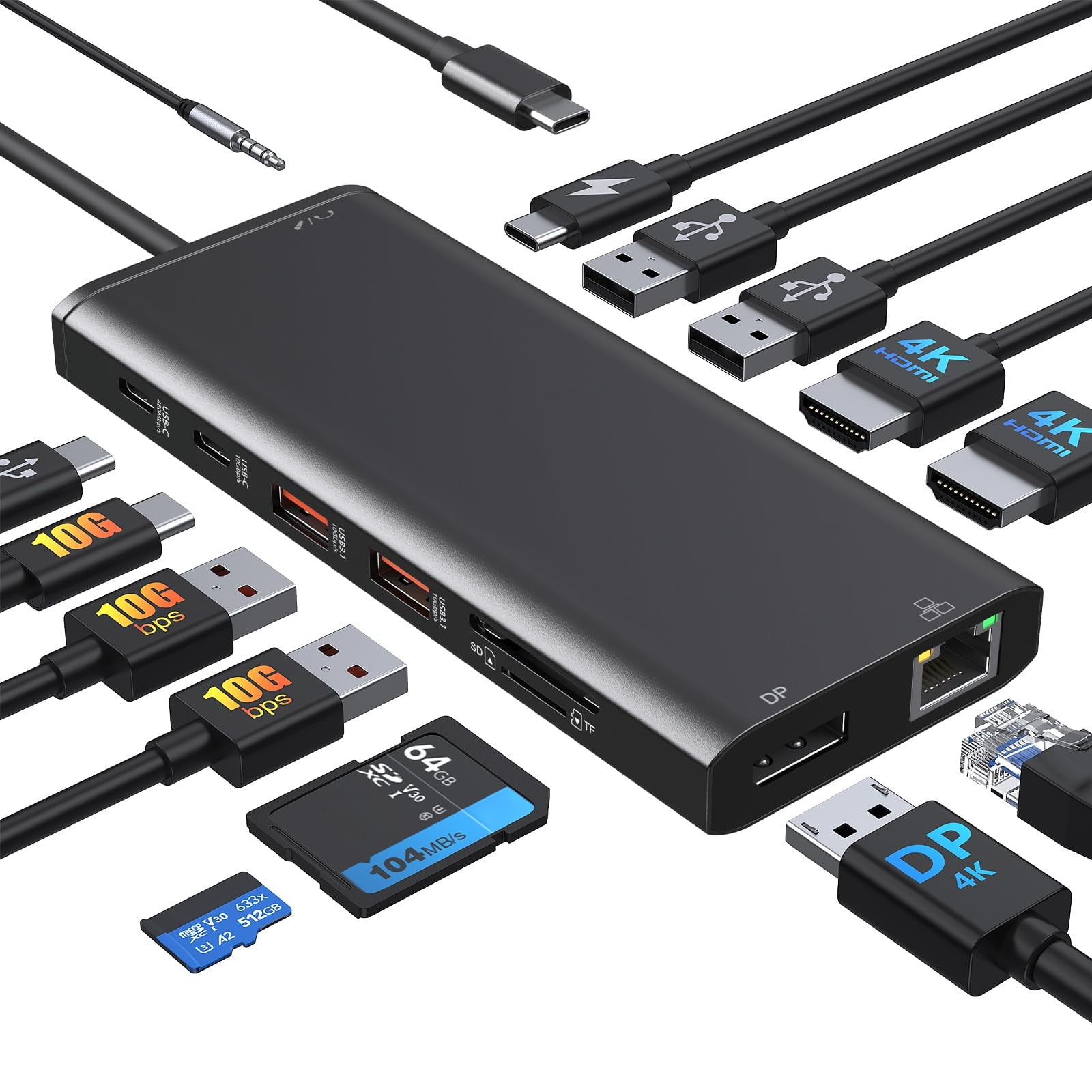 USB C Docking Station Dual Monitor for Laptop Docking Station HDMI USB ...
