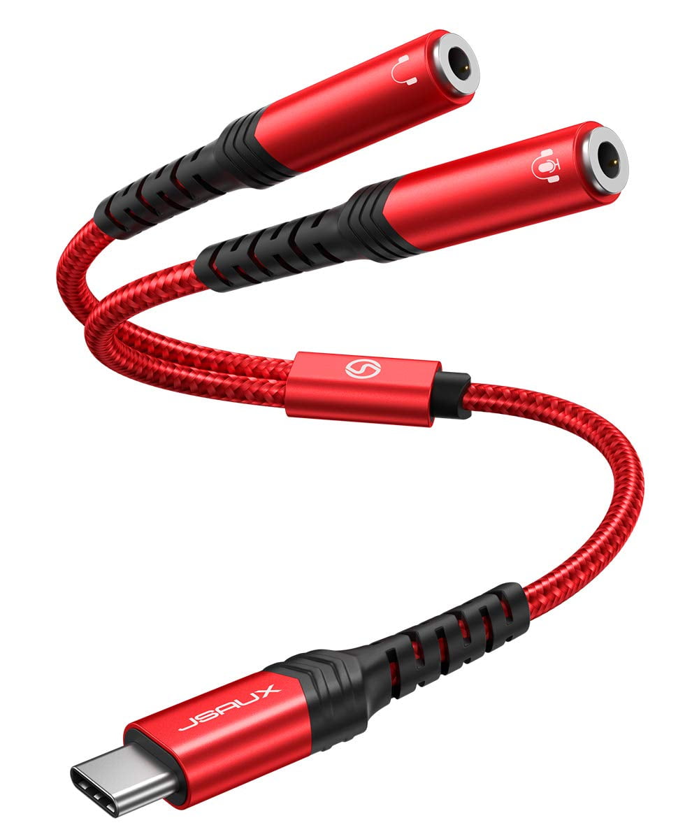 USB C to Dual 3.5mm Female Headphone Splitter, Type C to Dual 3.5mm ...