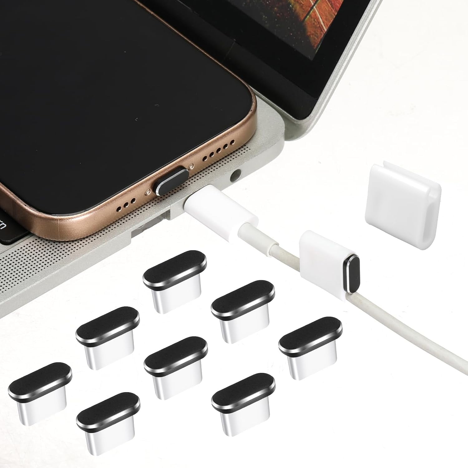 USB C Dust Plug, 10 Pack Type C Plug Covers USB-C Port Cover Charging ...