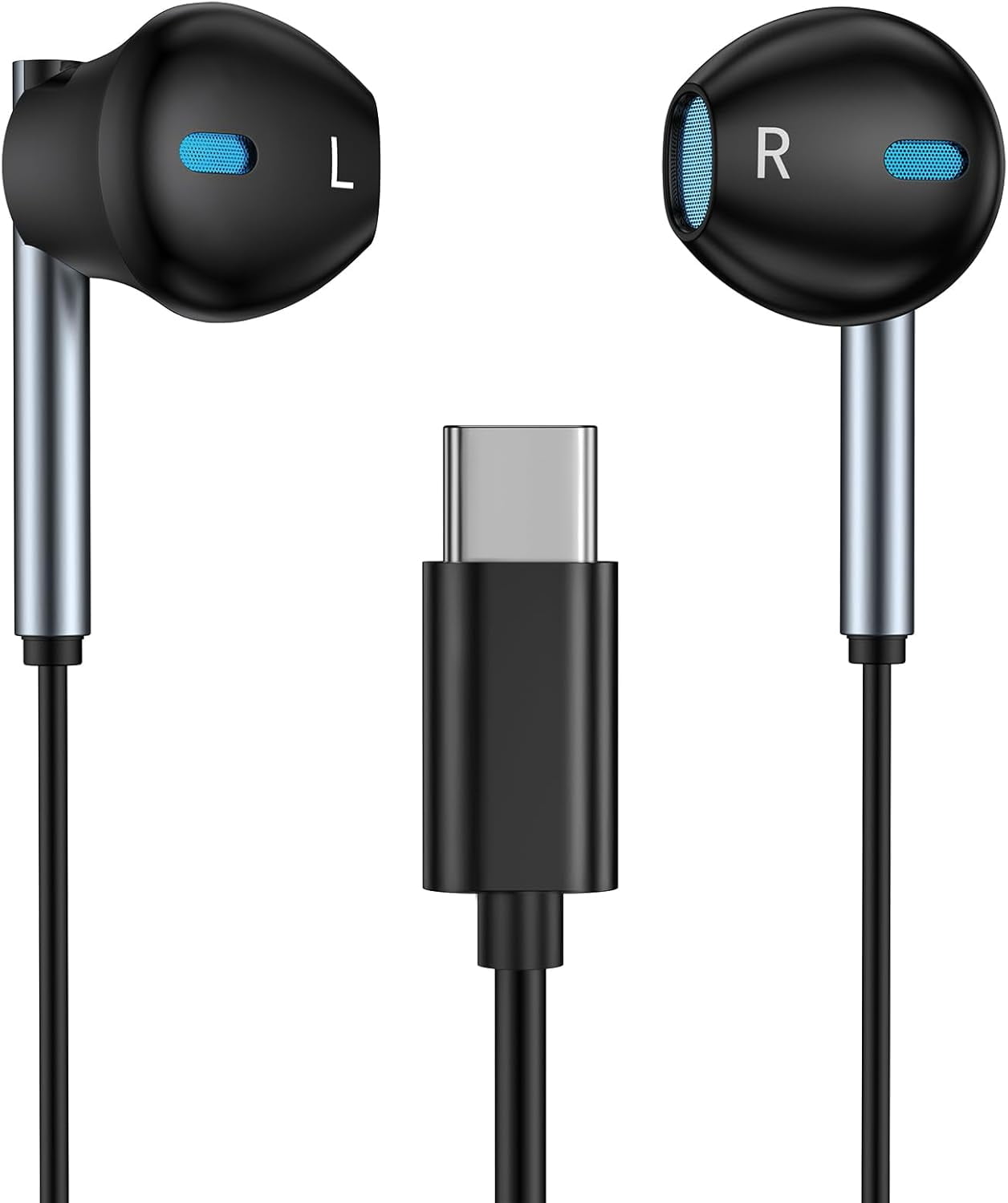 USB C Earphones for iPhone 16 Headphone Wired Type C Earbuds Mic ...