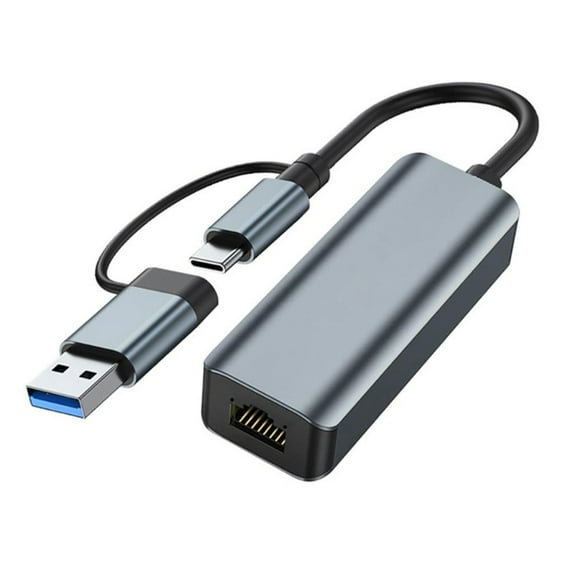 USB C to Ethernet Adapter, 2 in 1 USB to Ethernet RJ45 Adapter LAN ...