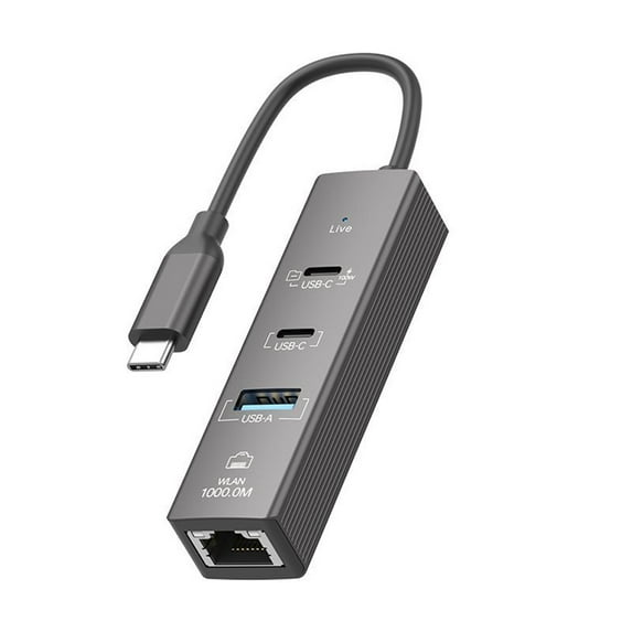 USB C to Ethernet Adapter,4-in-1 USB-C/Thunderbolt 3 to Gigabit ...