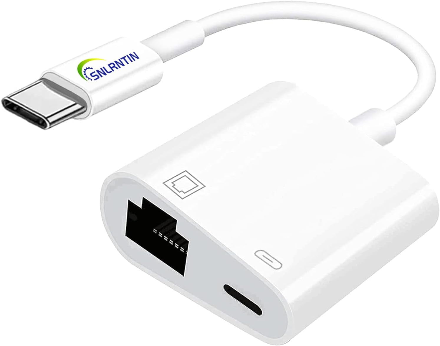 USB C to Ethernet Adapter with Charging, 2-in-1 USB C to RJ45 Network ...