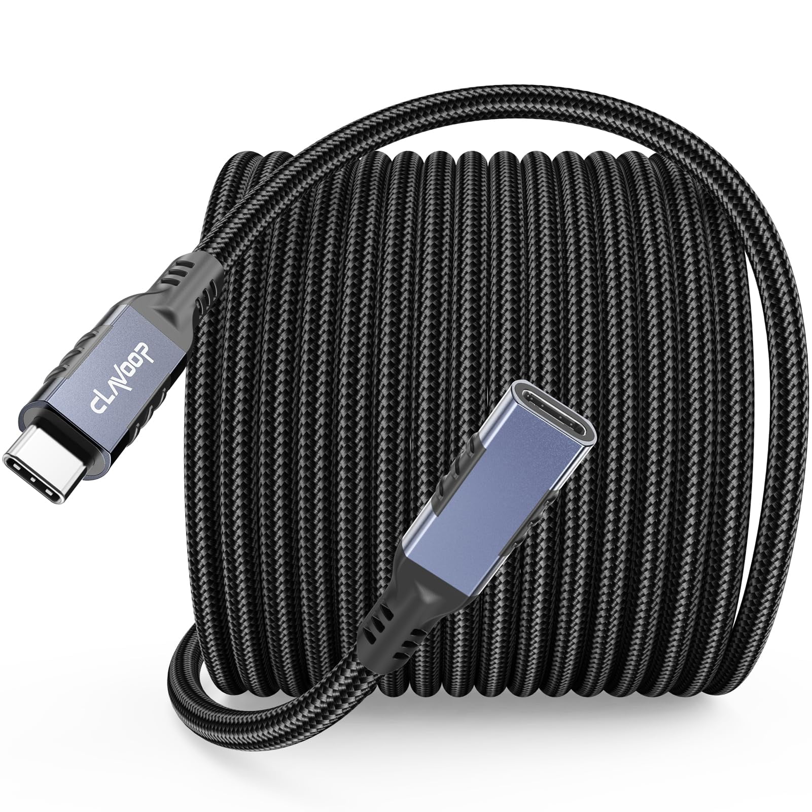 USB C Extension Cable 20ft Long, Upgraded 4K@60Hz Monitor & 100W ...
