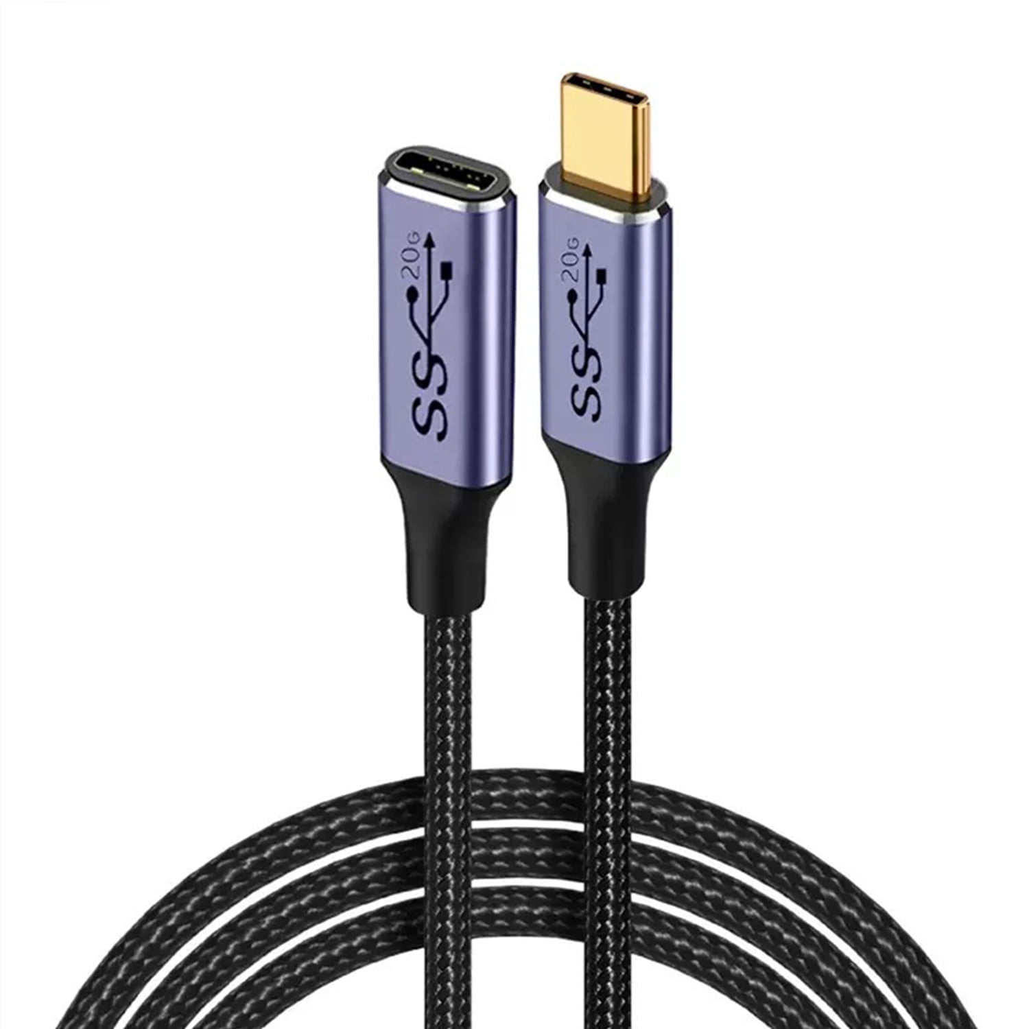 USB C Extension Cable (3.3Ft/1m/20Gbps), USB 3.2 Type C 3.1 Male to ...