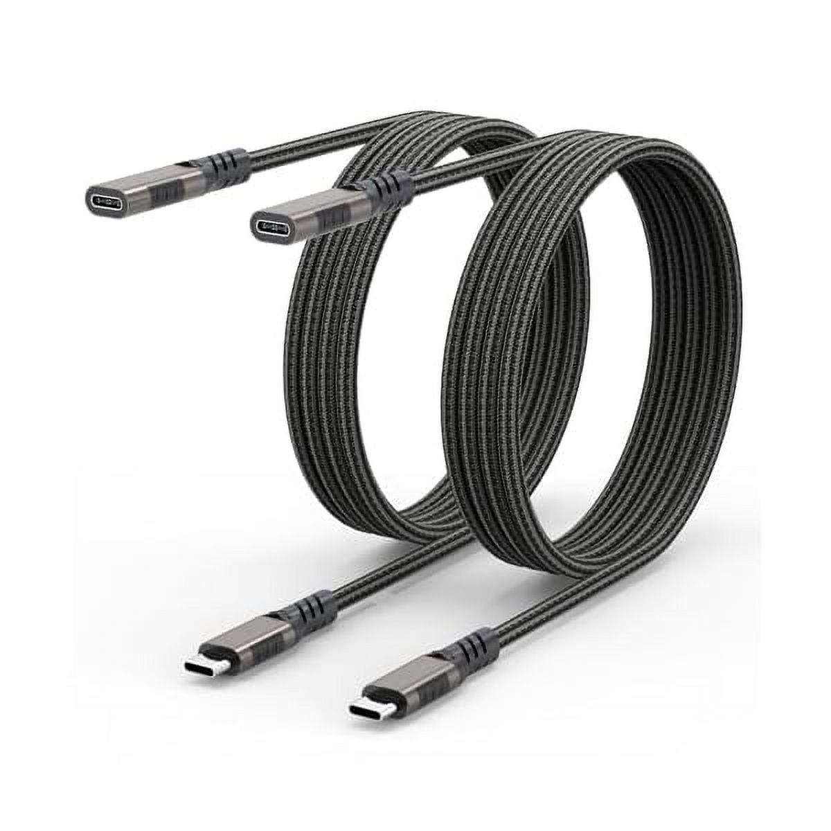 USB C Extension Cable 6.6 FT 2 Pack, USBC Extension Cables 100W ...