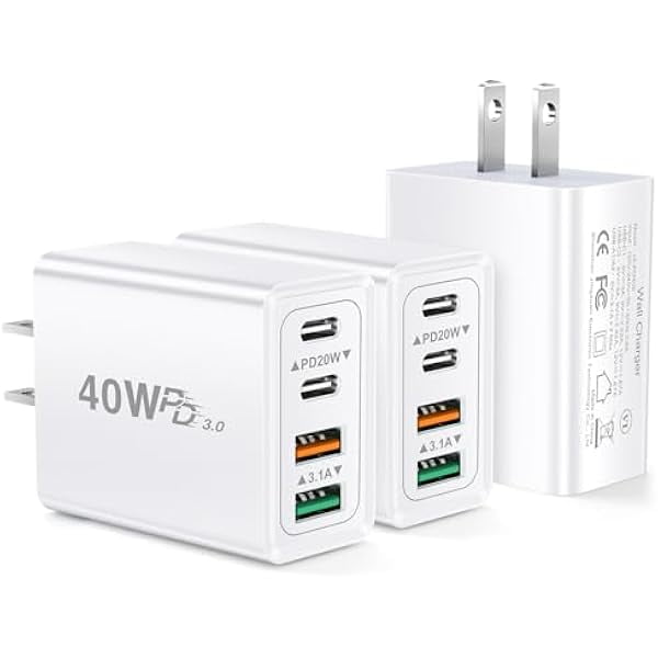 USB C Fast Charger 40W USB C Wall Charger Block Type C Charging Blocks ...