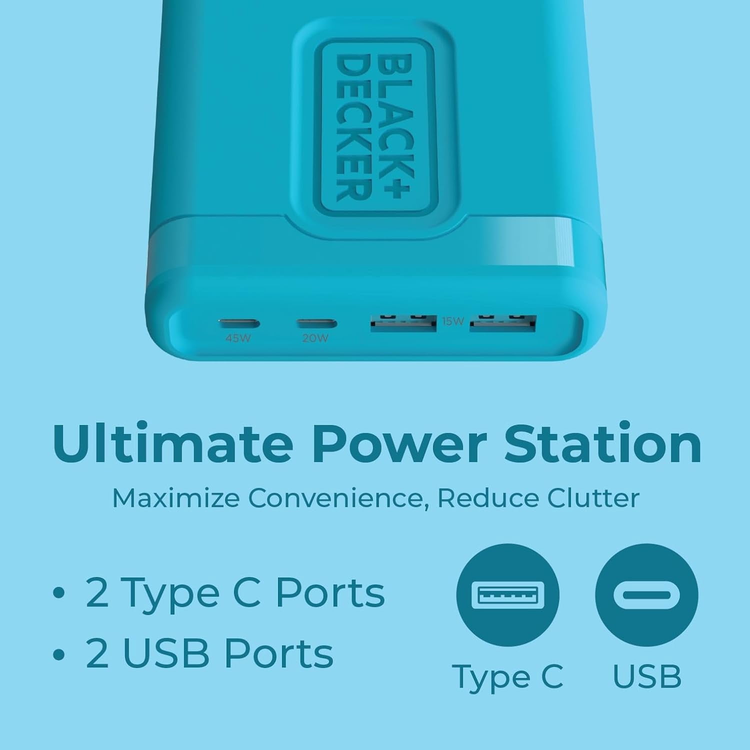 USB C Fast Charger 65W 4 Port Type USB C Charging Station Hub Block ...