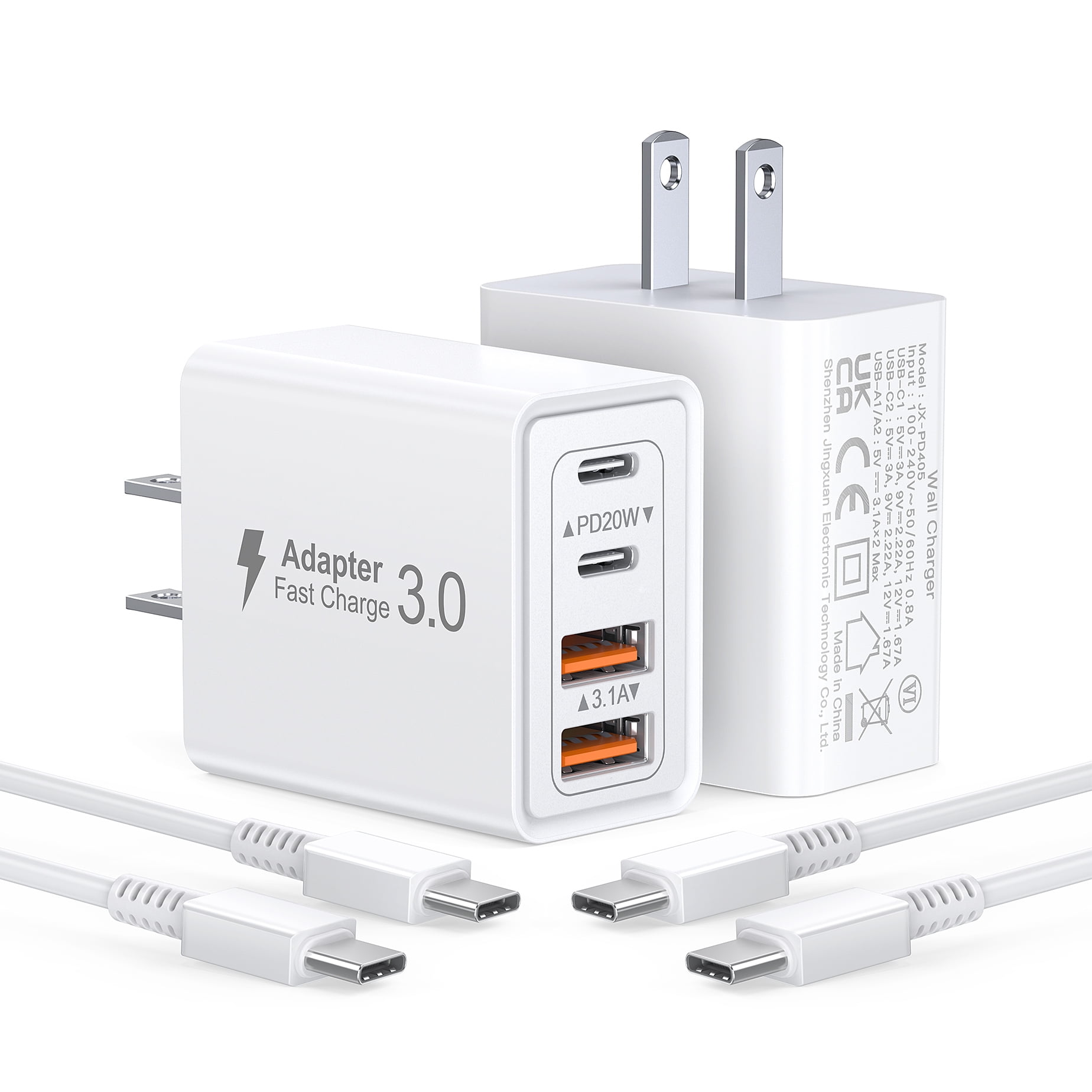 TAOHAI USB C Fast Charging, 2 Pack 40W Wall Charger Adapter, Type C ...