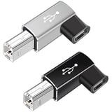 USB C Female to Midi 90 Degree Adapter, 2Pack Right and Left Female USB ...