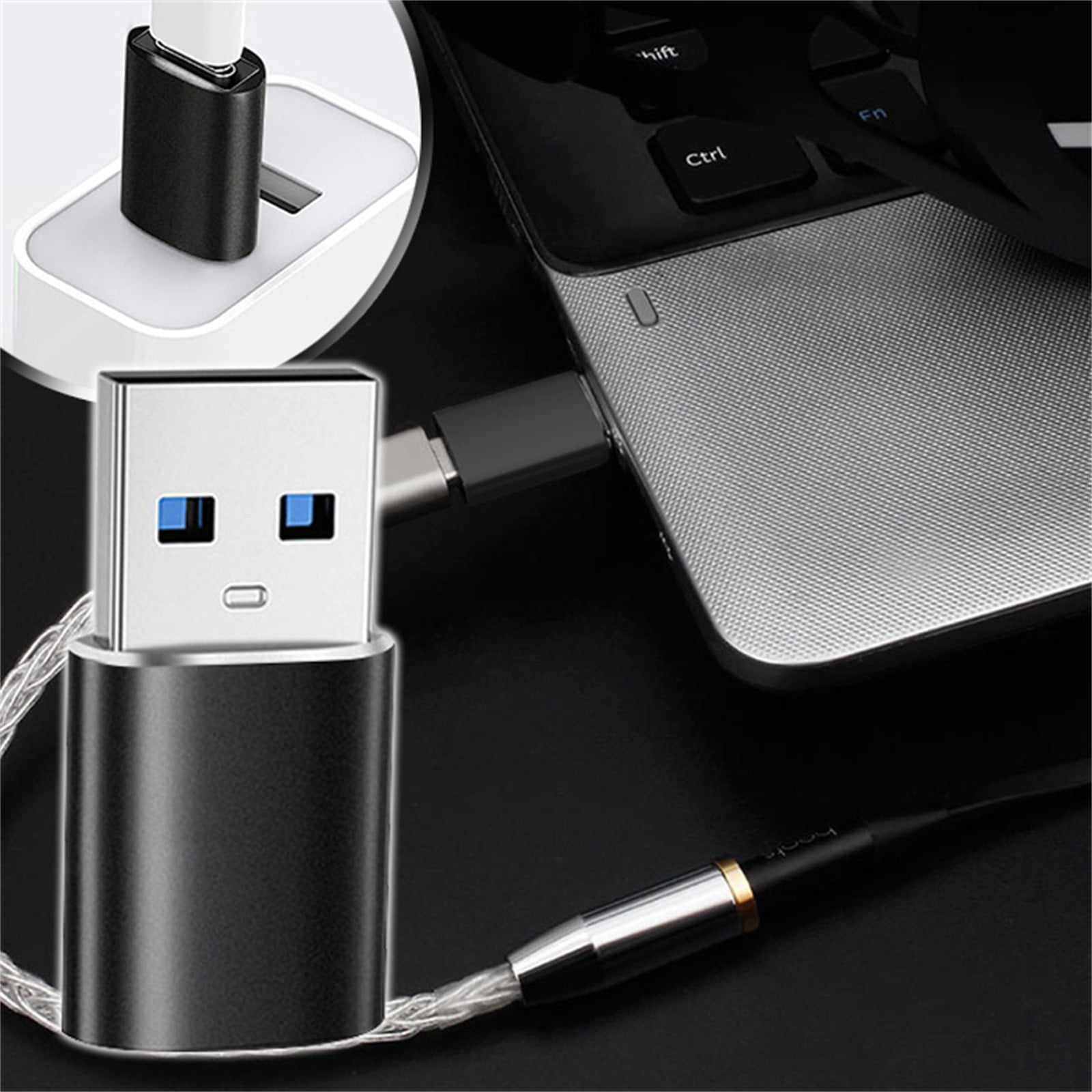 USB C Female To USB A Male Adapter Type C Charger Plug Power Converter ...