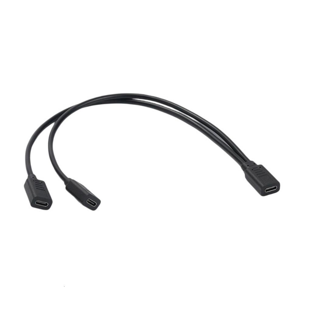 USB C Female to Female Double USB C Port Hub Power Split Adapter ...