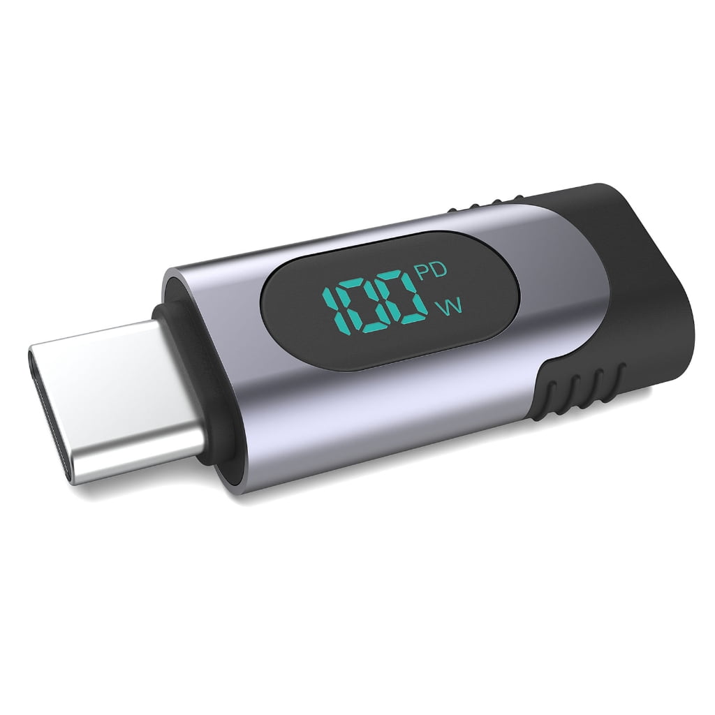 USB C Female to USB C Male Adapters with LED 100W Fast Charging and ...