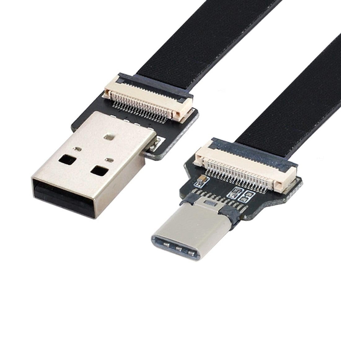 USB C Flat Cable USB 2.0 Male to USB C Male Ribbon Flex Extension Cable Adapter 1.0M - Walmart.com