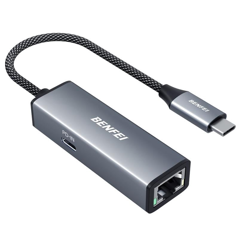 USB-C to Gigabit Ethernet Adapter with 100W Power Delivery, Thunderbolt ...