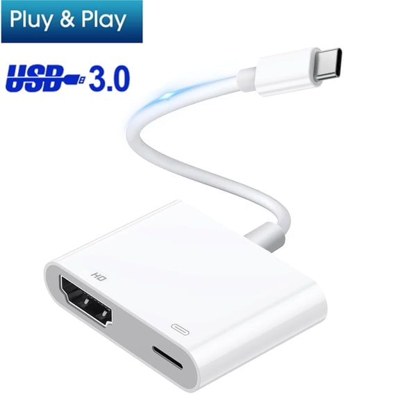 USB C to HDMI Adapter for iPhone 16 15 to TV, Type C Digital AV Adapter ...