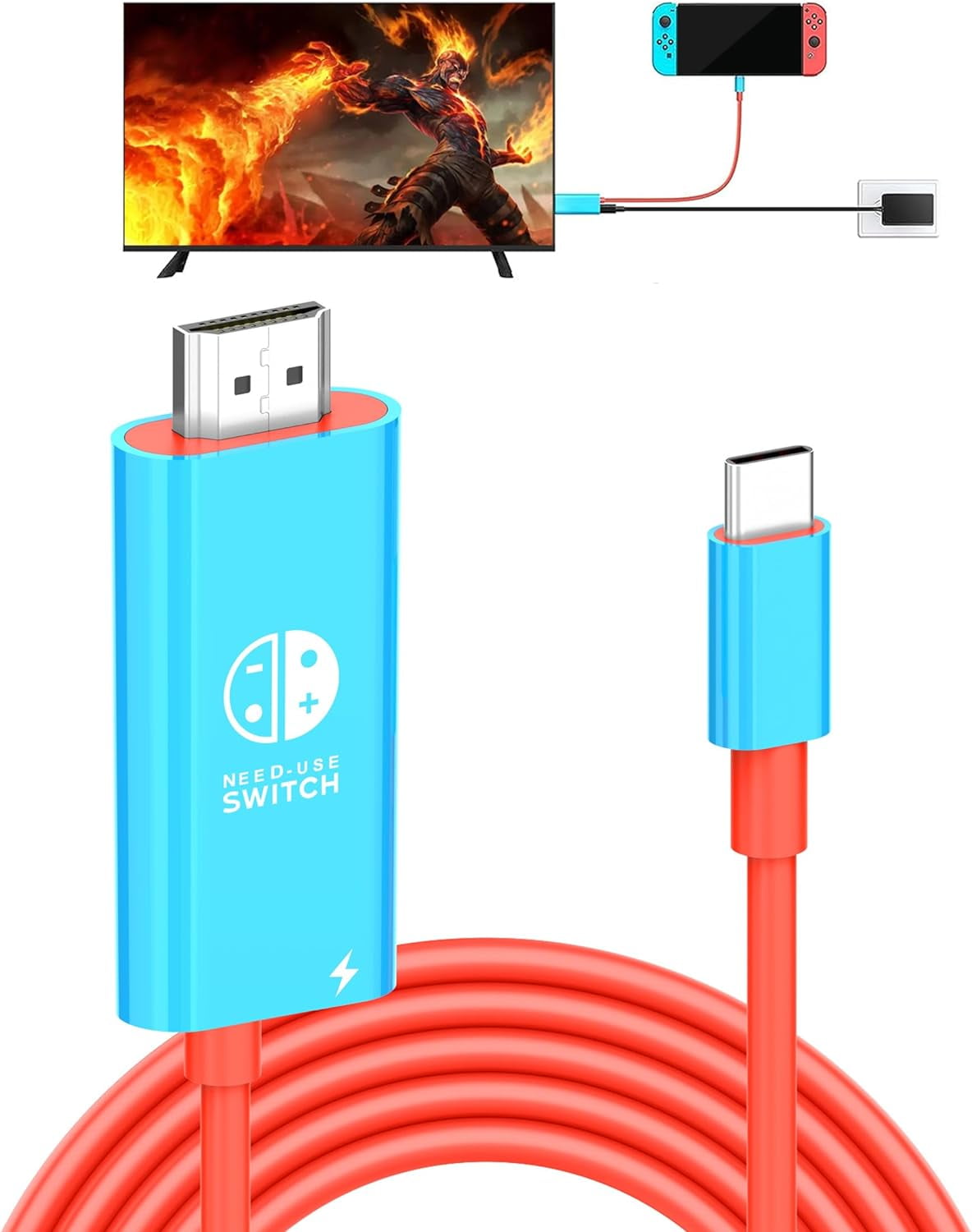 IXEVER USB C to HDMI Cable for Nintendo Switch TV Docking Station ...