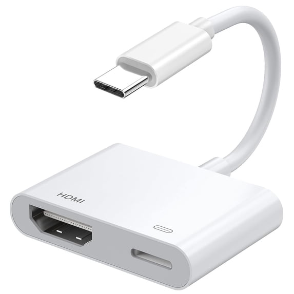 Meuvax USB C to HDMI Adapter, 4K@60Hz Lightning AV Adapter, iPhone 16/ ...