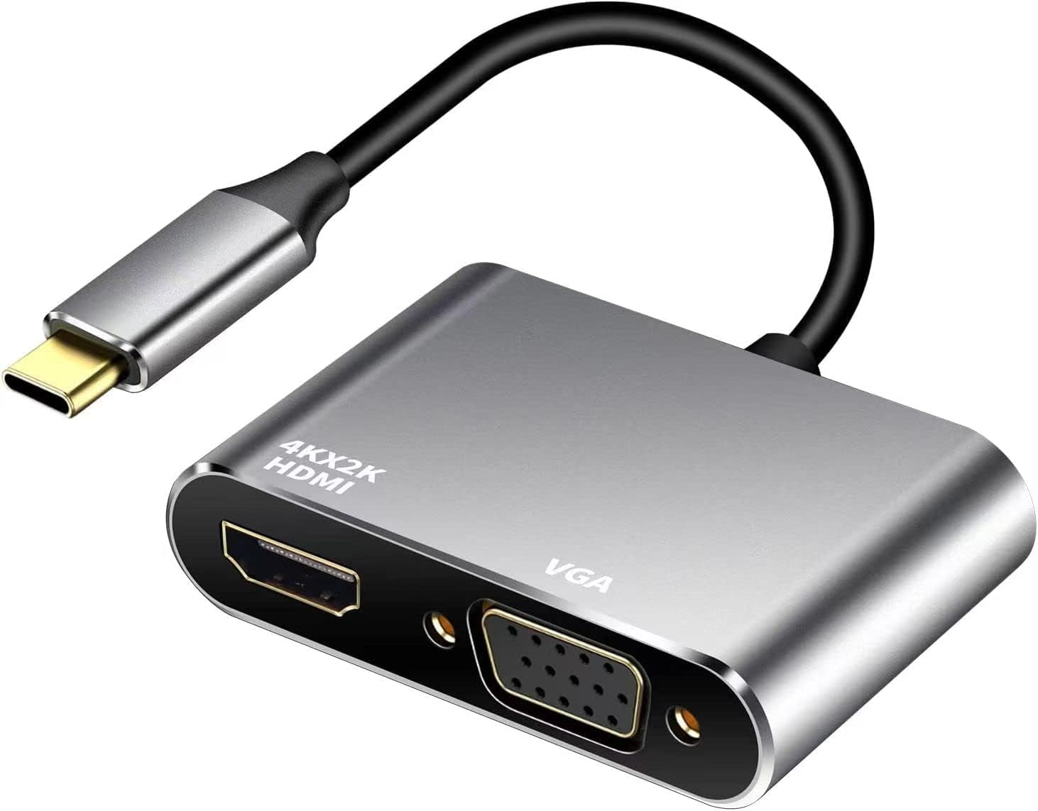 USB C to HDMI VGA Adapter, USB C to HDMI Adapter(4K@30Hz), USB C to VGA ...