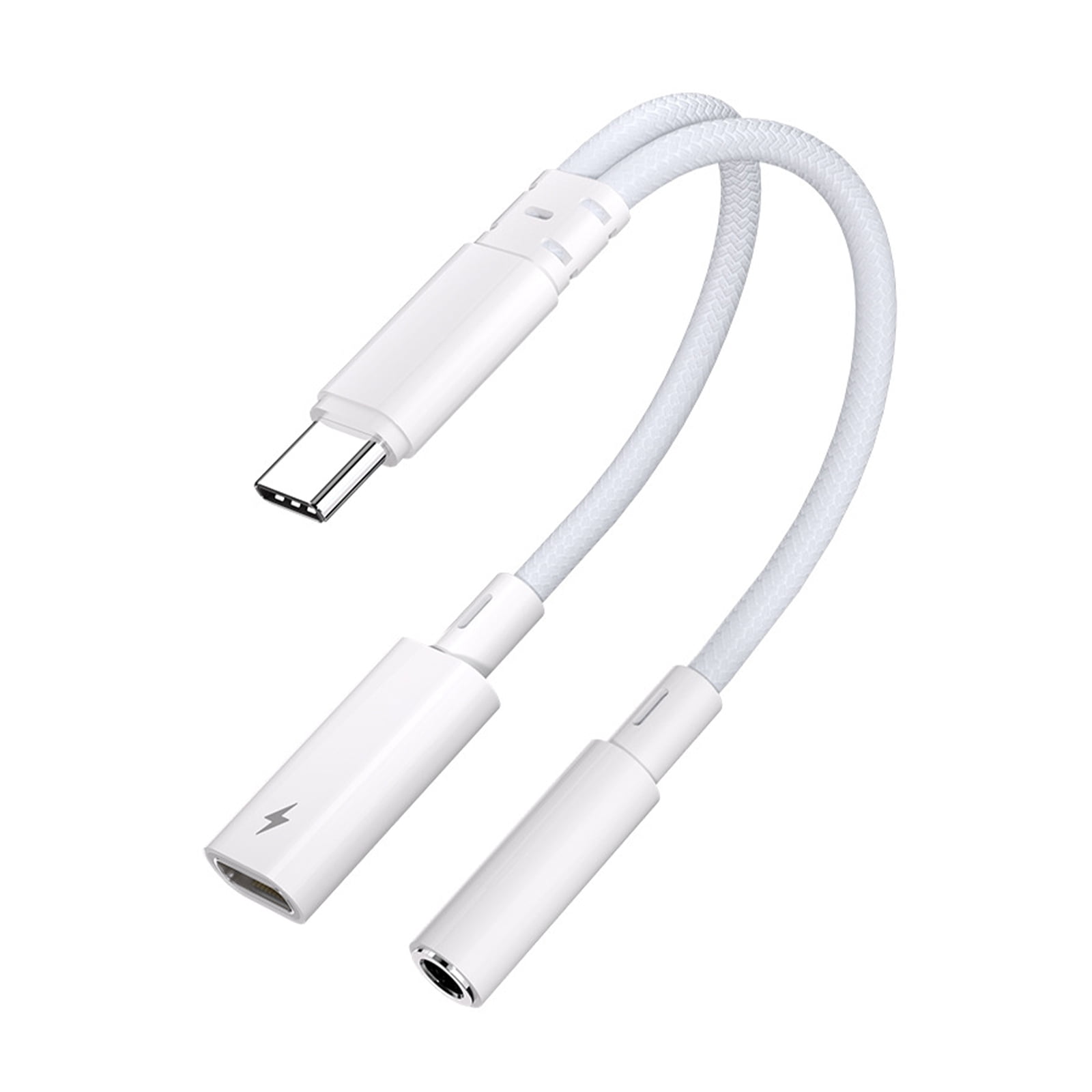 USB C Headphone Adapter 2 in 1 Type C to 3.5mm Port & Type C Splitter ...