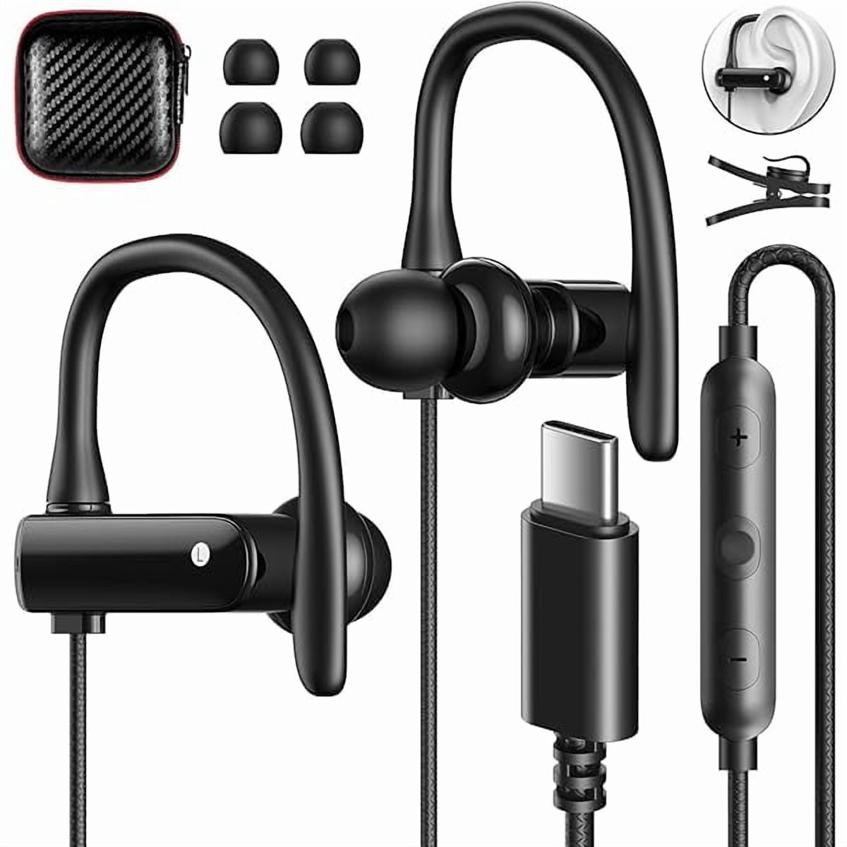 USB C Headphones Over Ear Hooks for iPhone 16 15 Pro Max Plus, Wrap ...