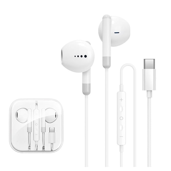 USB-C Headphones, In Ear Earbuds with Built-in Microphone and Volume ...