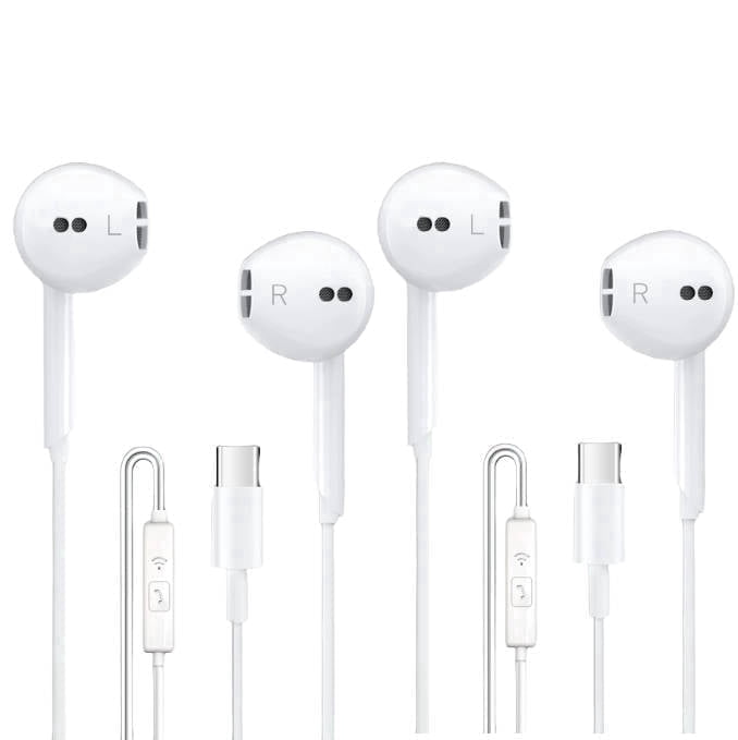 USB C Headphones Wired for iPhone 16/15, 2 Pack Type C Wired Headphones ...