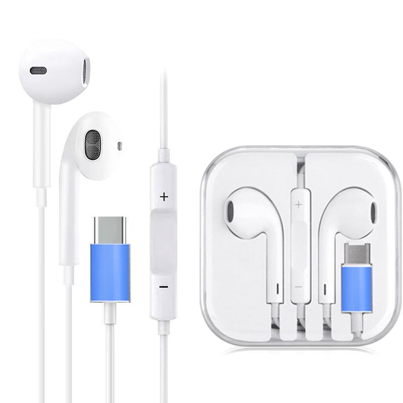 USB C Headphones for iPhone 15/16, Type C Earbuds Wired In-Ear Earphones With Mic & Volume ...