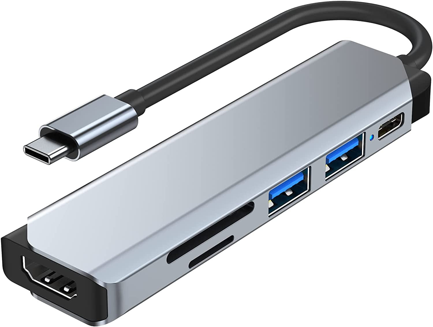 USB C Hub Multiport Adapter 6 in 1 Type C Hub with 4K HDMI USB 3.0 Data ...