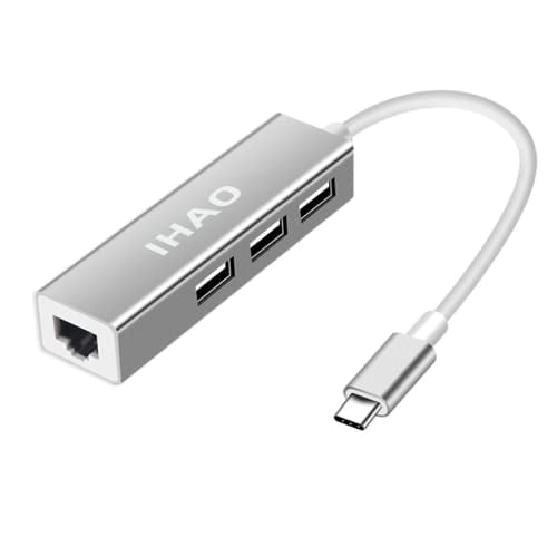 USB C Hub Thunderbolt Ethernet RJ45 Adapter Multiple 3 USB 3.0 Ports ...
