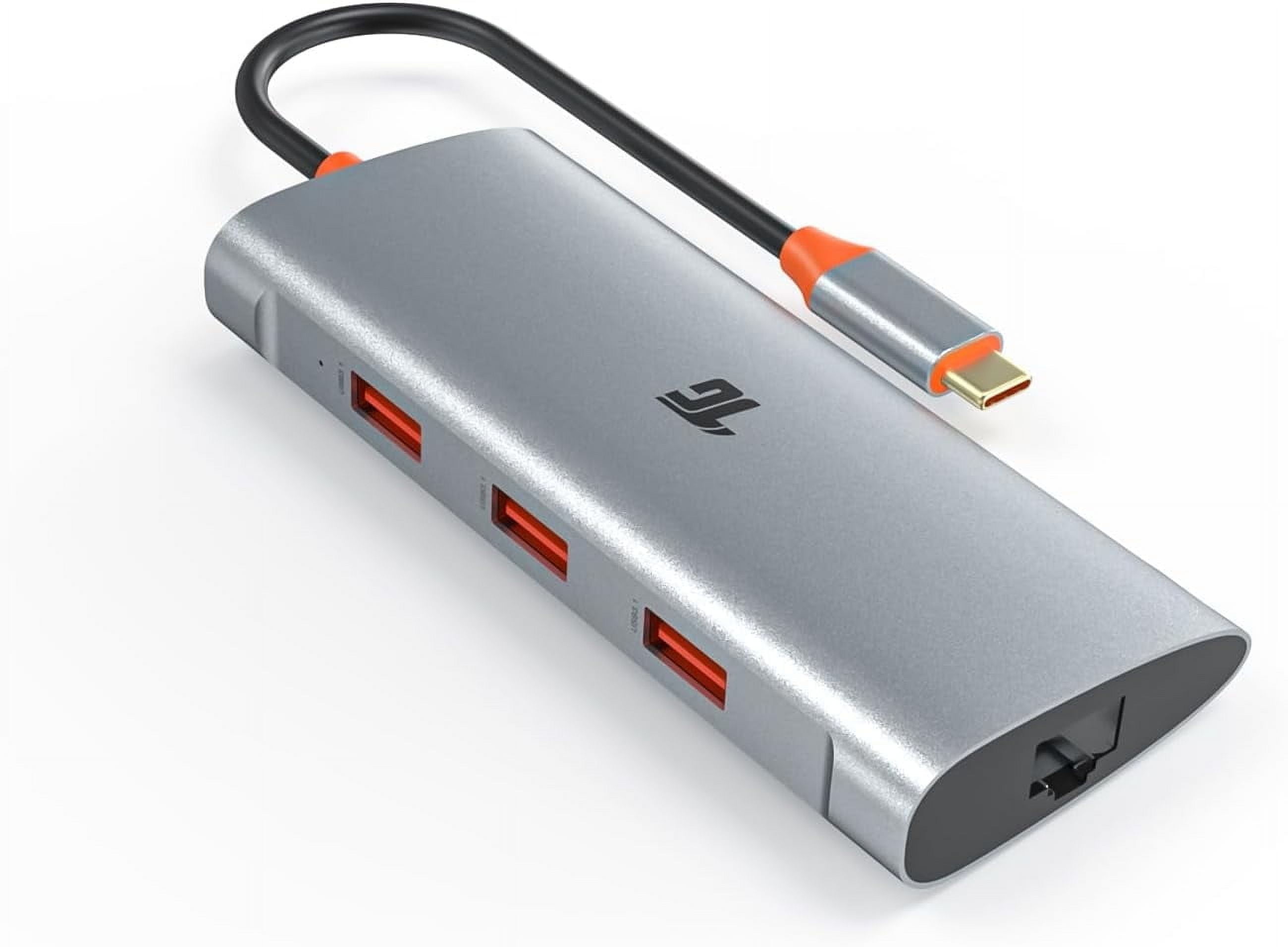 USB C Hub, USB C Adapter to 3 USB 3.1 and 1Gbps Ethernet, USB 3.1 Hub ...