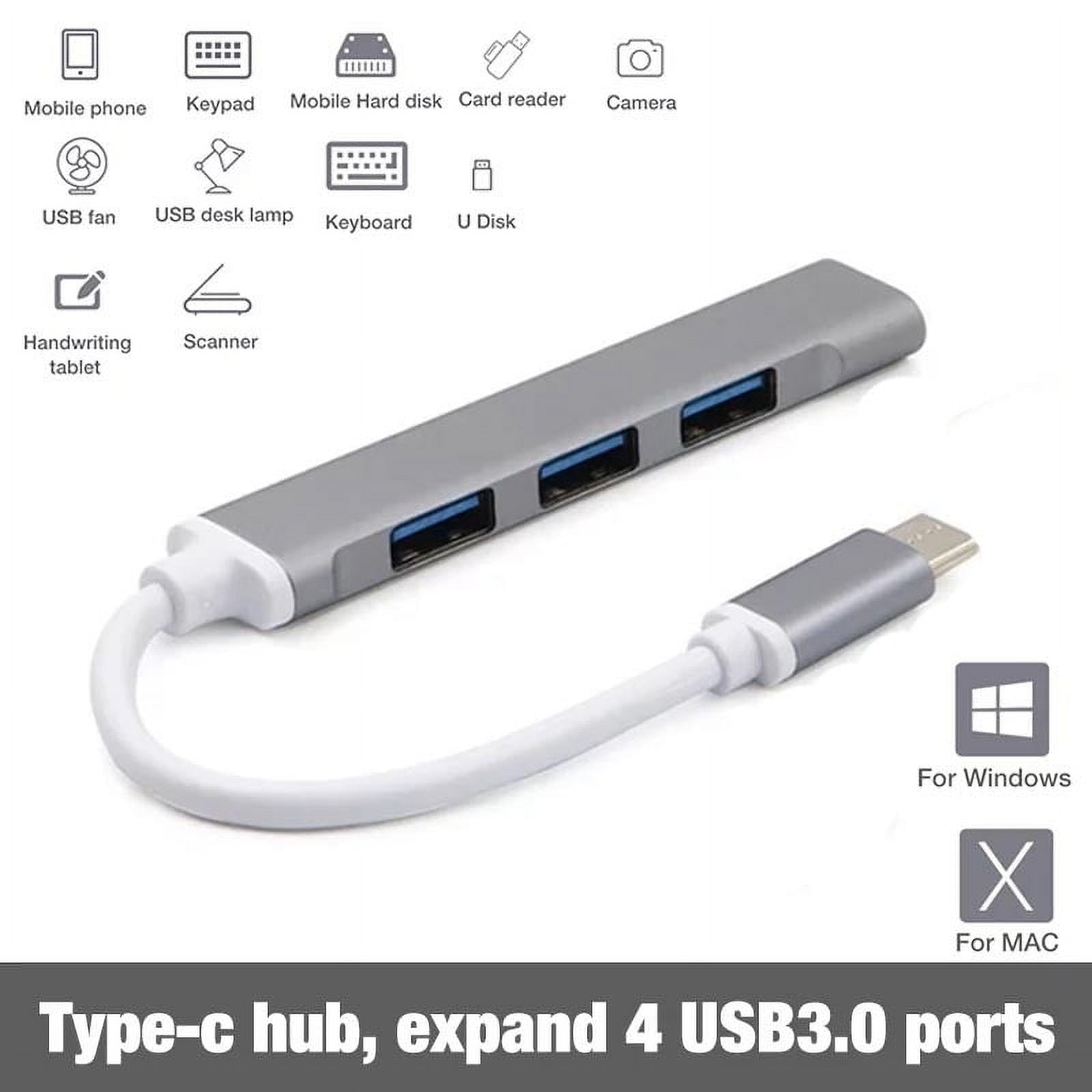 USB C Hub USB Type C to 4 Ports USB 3.0 Hub Adapter Slim Data USB Hub ...