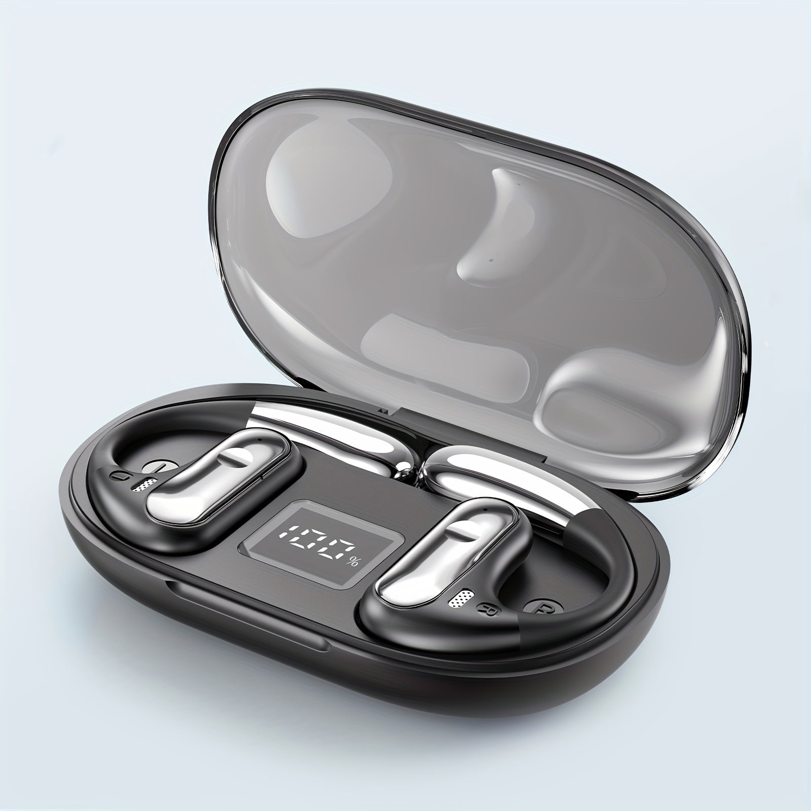 Open-ear Wireless Headset, V5.3 Sport Earphones, Snug Fit, Ultra ...