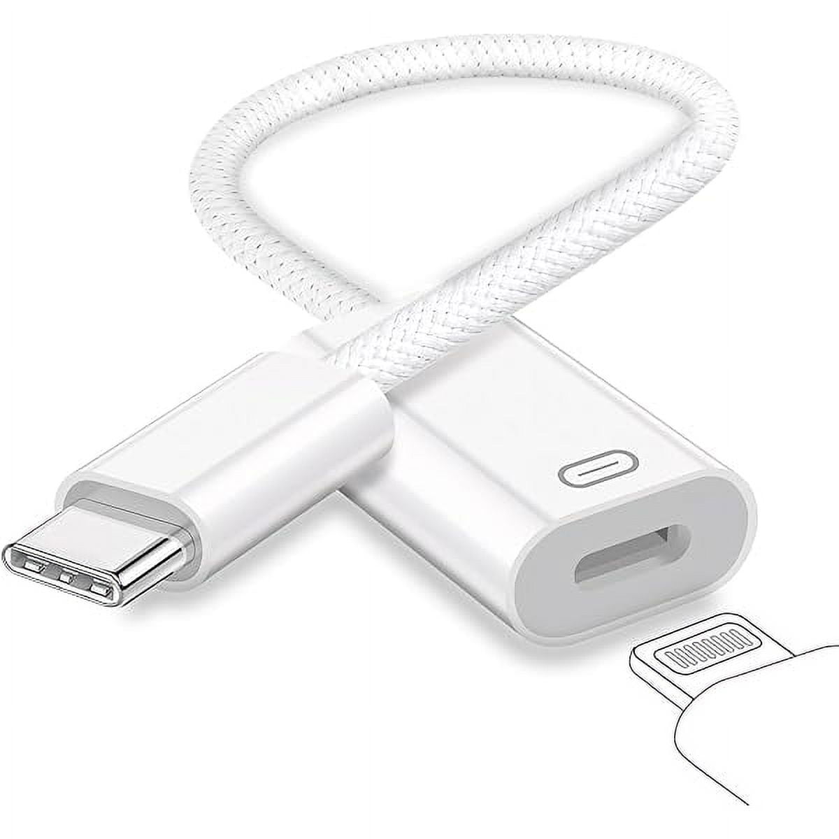 USB C to Lightning Headphone Audio Adapter, Type C Male to Female Lightning Earphone Converter ...