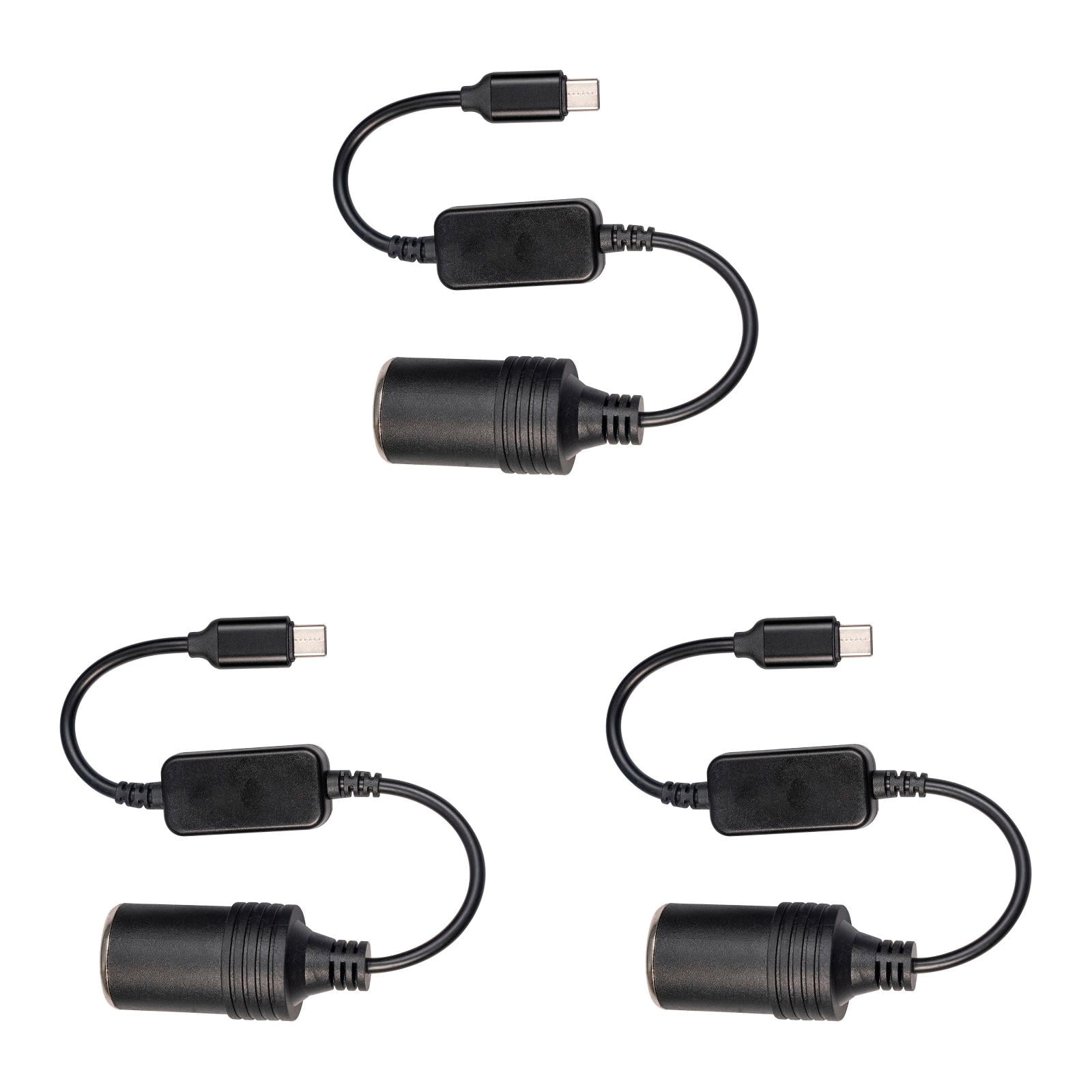 USB C Male 5V To 12V Car Cigaret Socket Female Converter (12W Max) Time ...