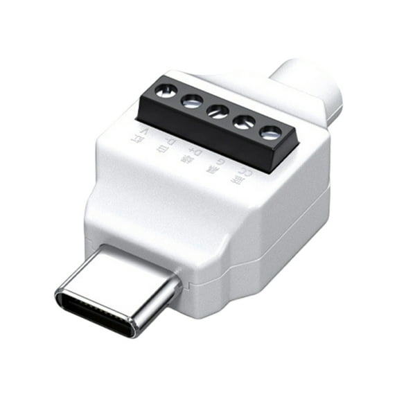 USB C Male to 5Pin/4pin Solderless Crimp Terminal for Quick Repair&DIY Project Support 480Mbps ...