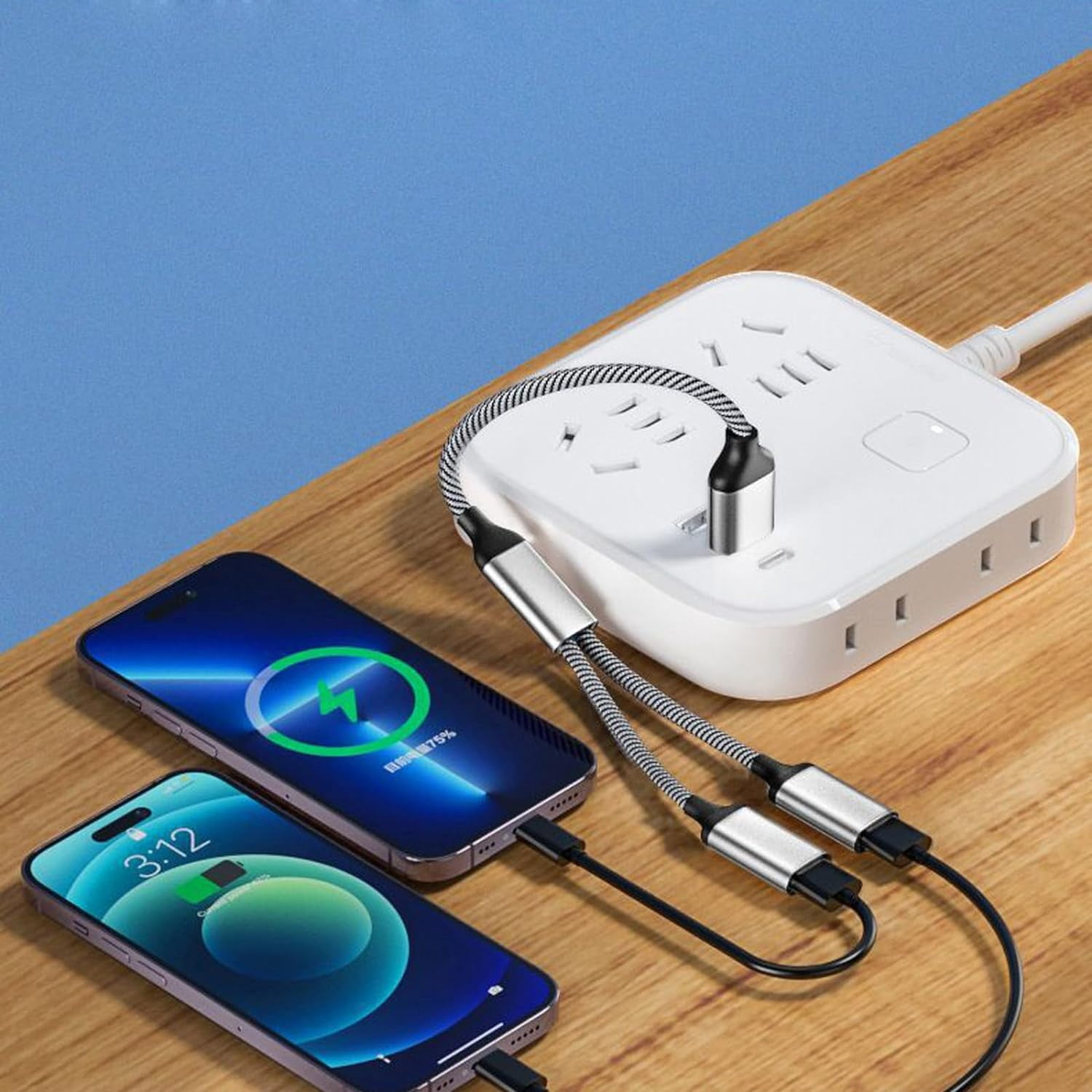USB C Male to Double USB C Female Splitter Converter Adapter Extension ...