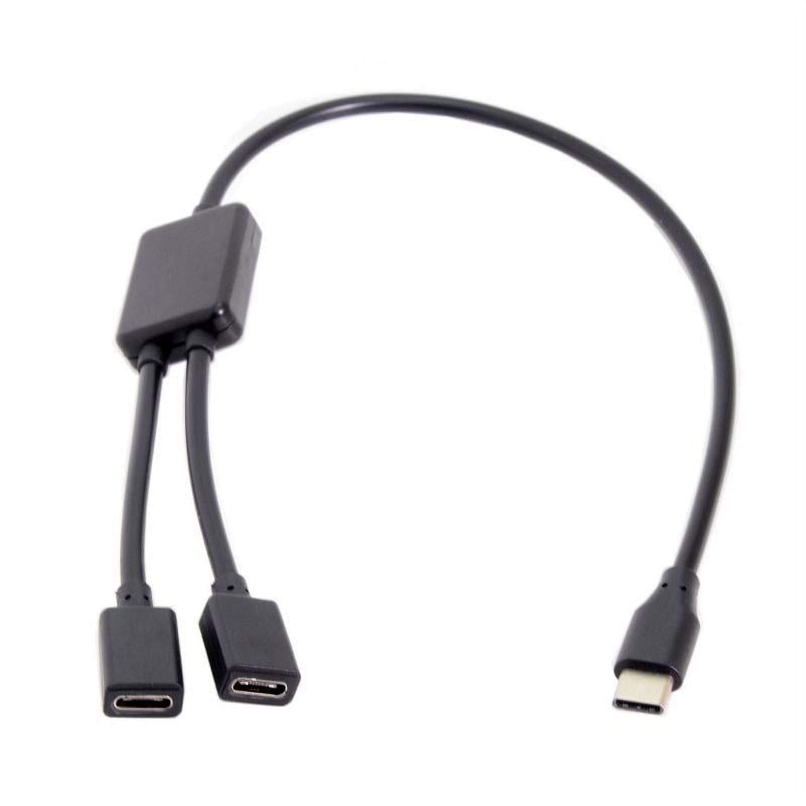 USB C Male to Two USB C Female Splitter Hub Cable for Type C Charger Powerbanks - Walmart.com
