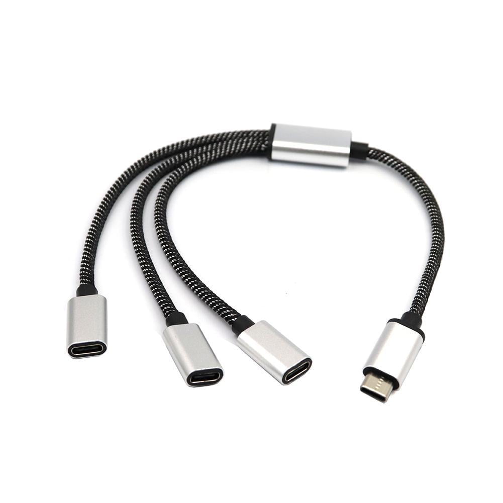 USB C Male to Two USB C Female Splitter Hub Cables for Type C Charger ...
