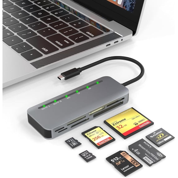 USB C Memory Stick Pro Duo Card Reader 5Gbps - 7in1 XD Reader, SD USBC ...