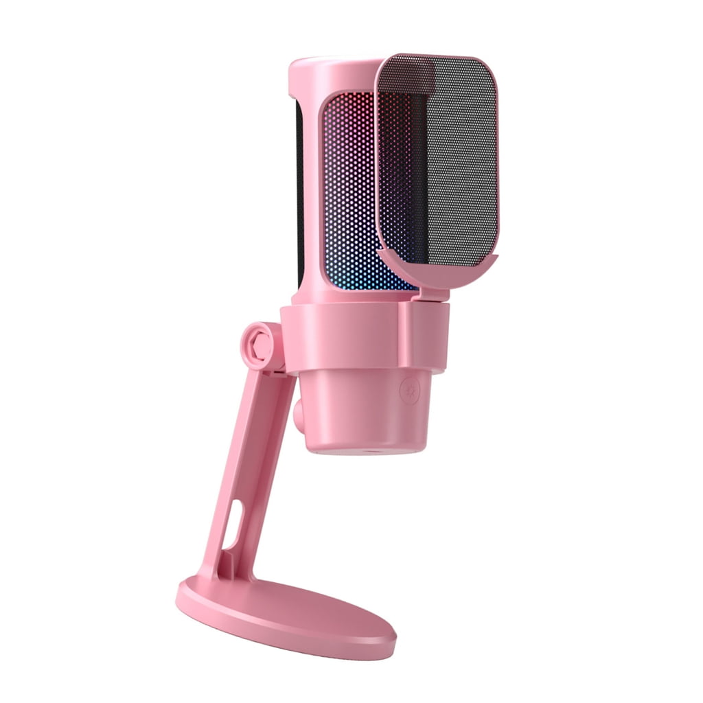 USB C Microphone 192kHz/24Bit for PC Color LED Lights with Noise ...