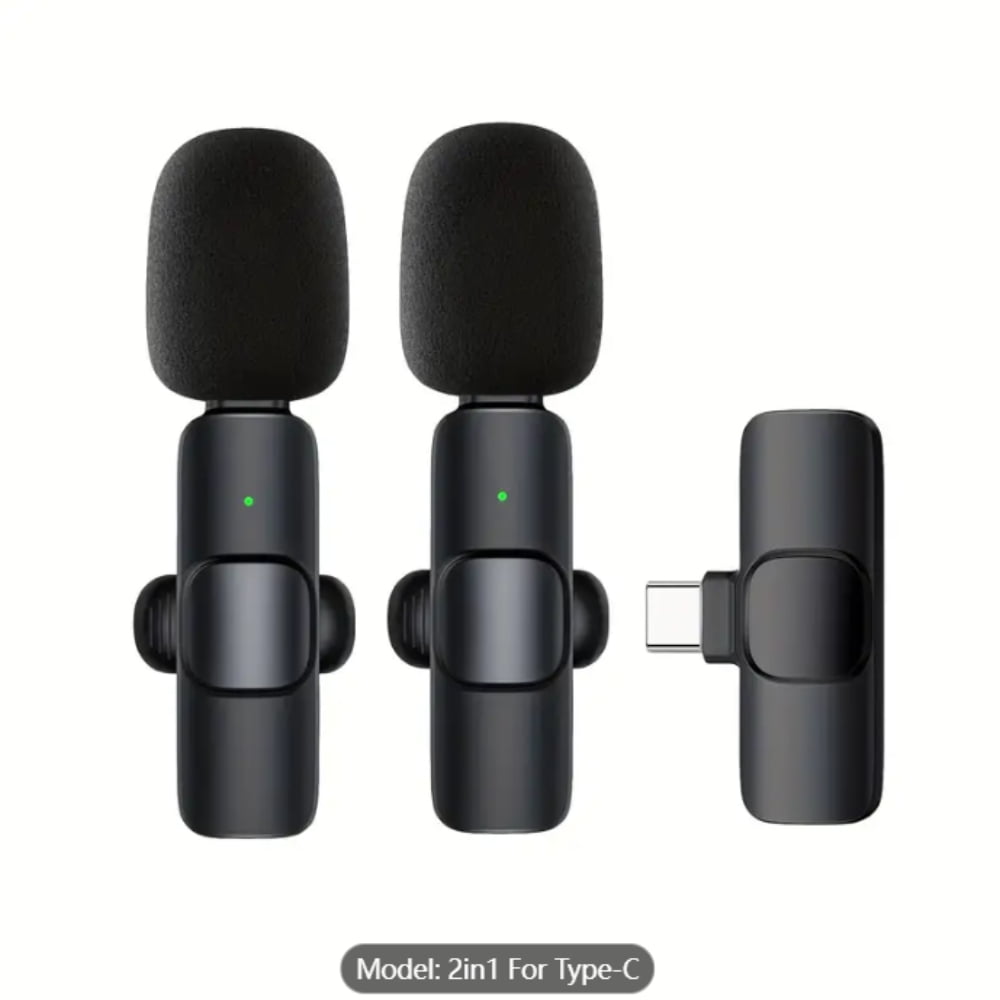 USB C Mini Wireless Lavalier Microphone for iPhone 15 16 iOS and ...