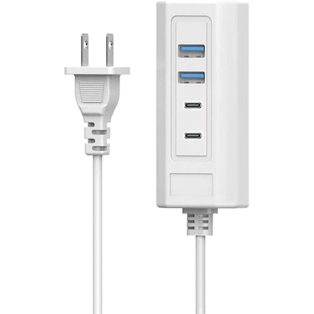 USB C Multiport Charger, 4-Port USB Charging Station with 20W USB-C PD ...