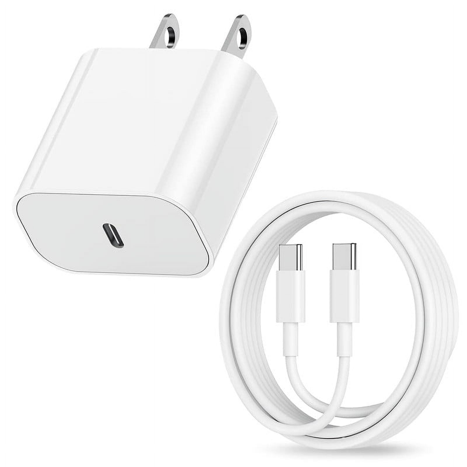 USB-C PD Fast Wall Charger 20W Power Adapter Plug + USB-C Type C Cable ...