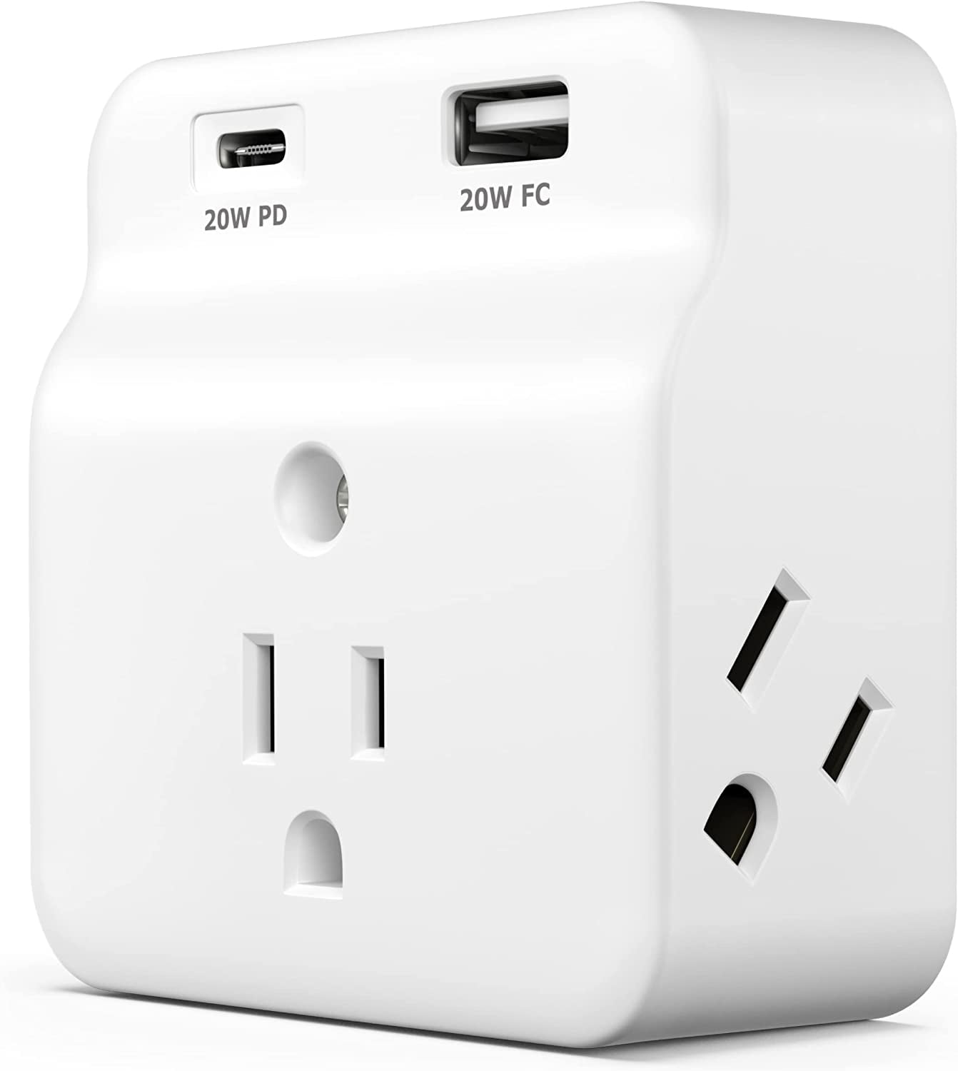 USB-C PD Surge Protector 3-Outlet Wall Tap, USB-C Power Delivery ...