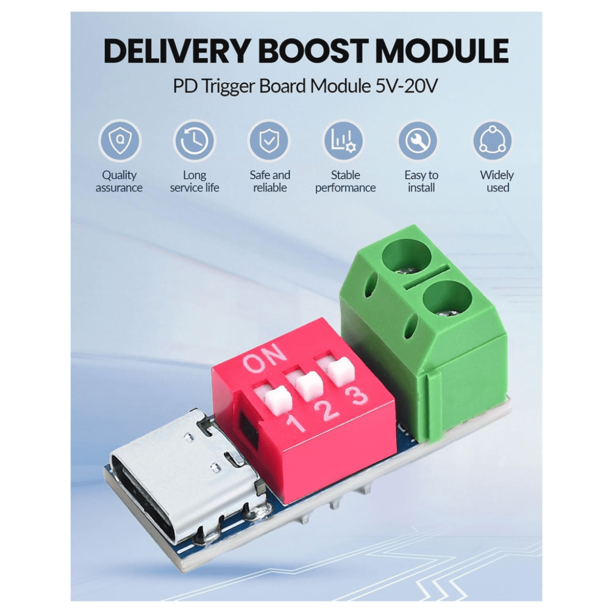 USB-C PD Trigger Board Module PD/QC Decoy Fast Charging USB Type-C to ...
